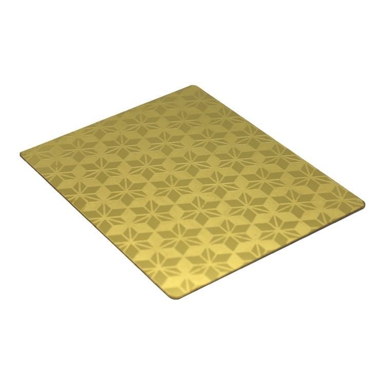 Mirror Etched Decorative Stainless Steel Sheet Gold Wall Cladding Sheet
