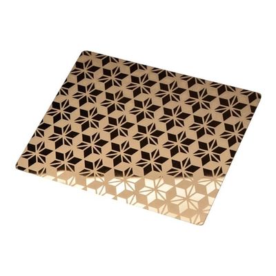 Mirror Etched Decorative Stainless Steel Sheet Gold Wall Cladding Sheet